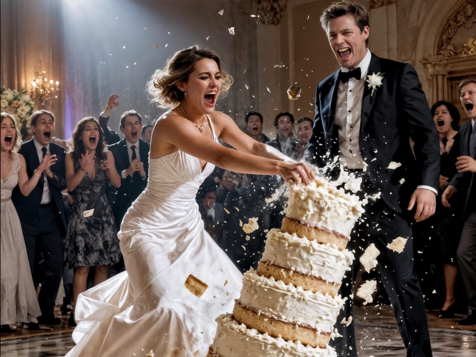 Au moment où je levais le couteau pour couper le gâteau de mariage, ma ...